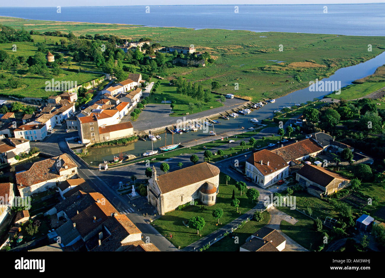 France, Charente Maritime, Saint Surin d' Uzet (aerial view Stock Photo ...