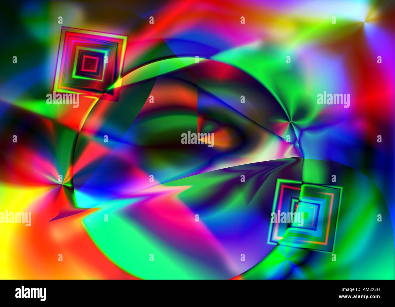 abstract coloured background of ball and squares Stock Photo - Alamy