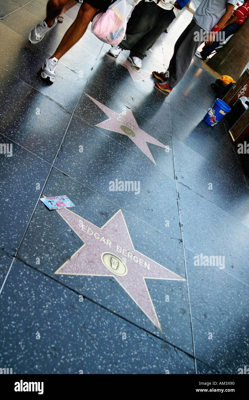 Stars on Hollywood Walk of Fame California Stock Photo - Alamy