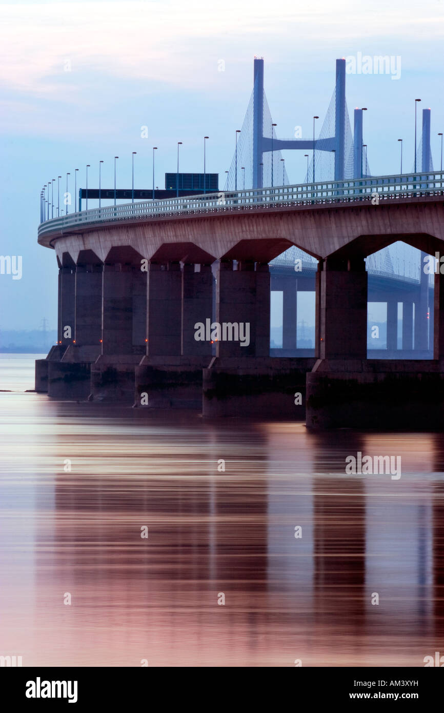 Second Severn Bridge at sunset Stock Photo - Alamy