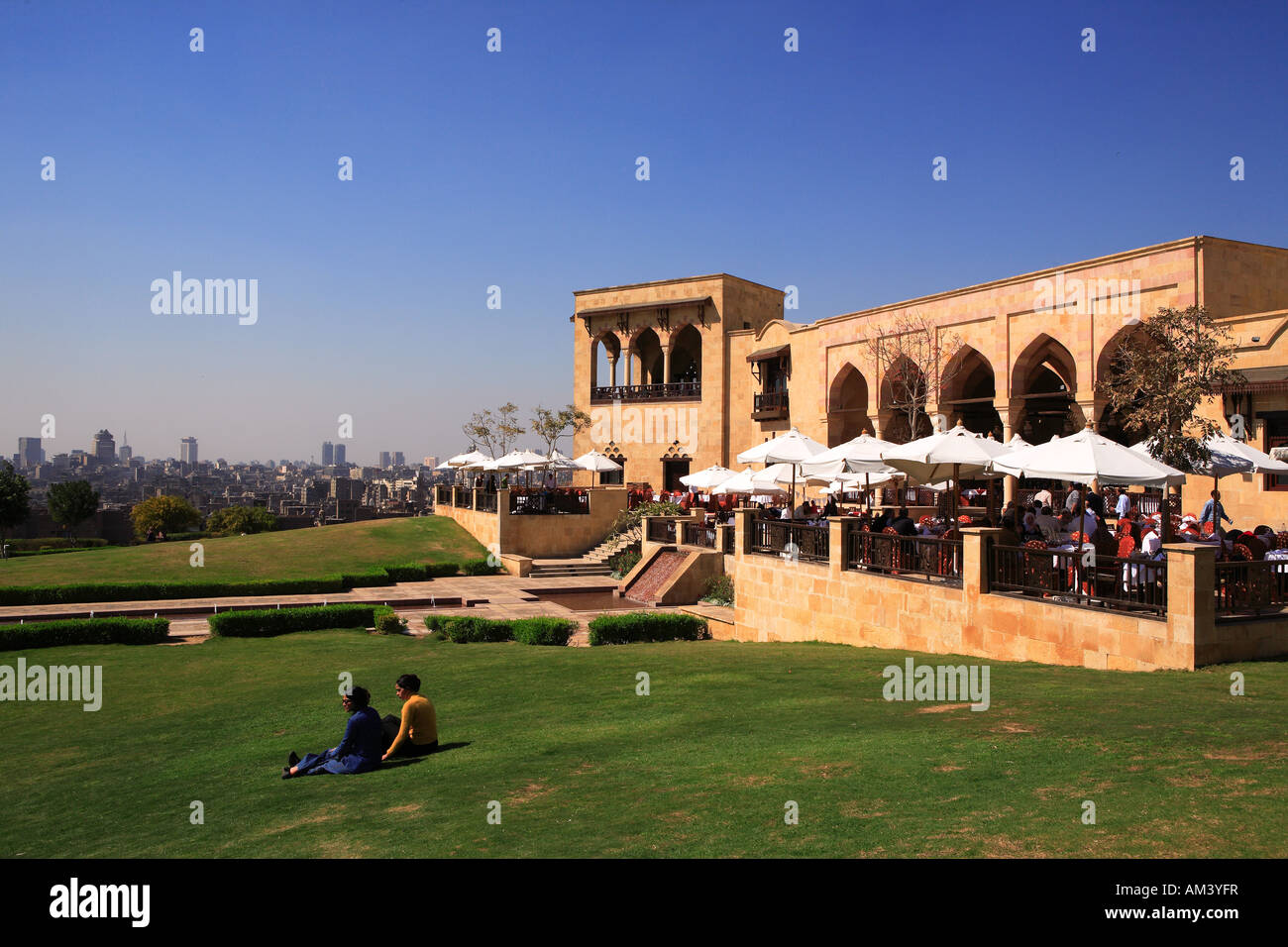 Egypt, Cairo, El Azhar Park, restaurant Stock Photo - Alamy