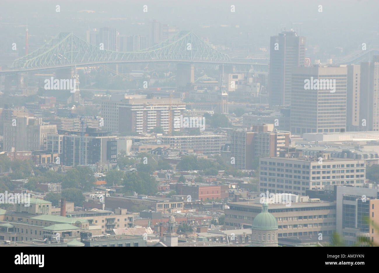 Smog over Montreal Quebec Canada Stock Photo - Alamy