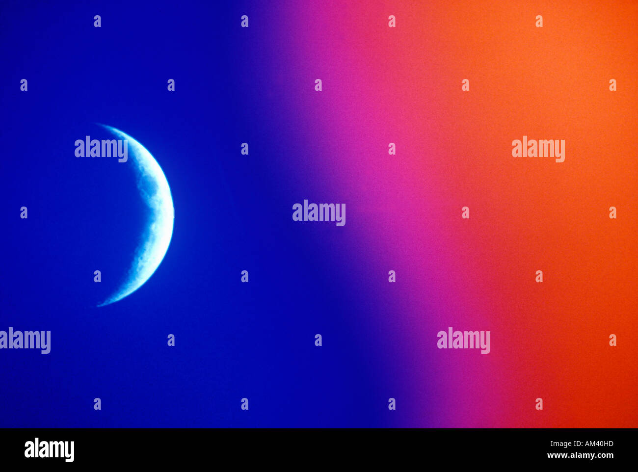 Darkened crescent moon hi-res stock photography and images - Alamy