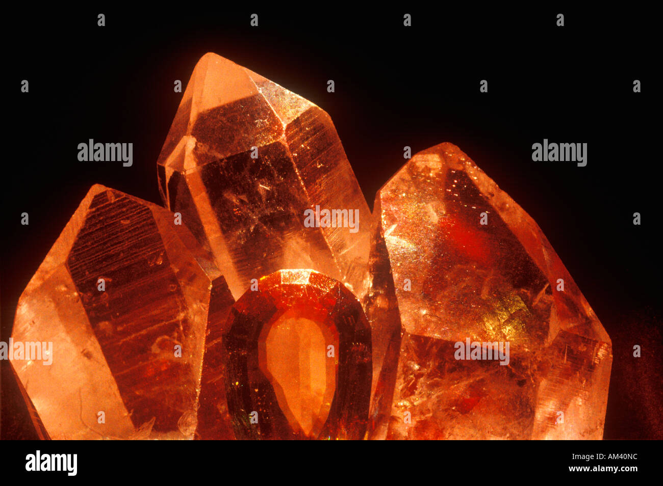 A close up of jewels and glowing crystal rock formations Stock Photo ...