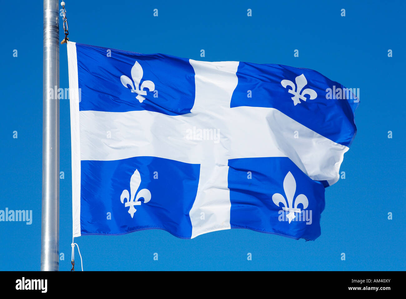 Canada, Quebec Province, Quebecker Flag Stock Photo - Alamy