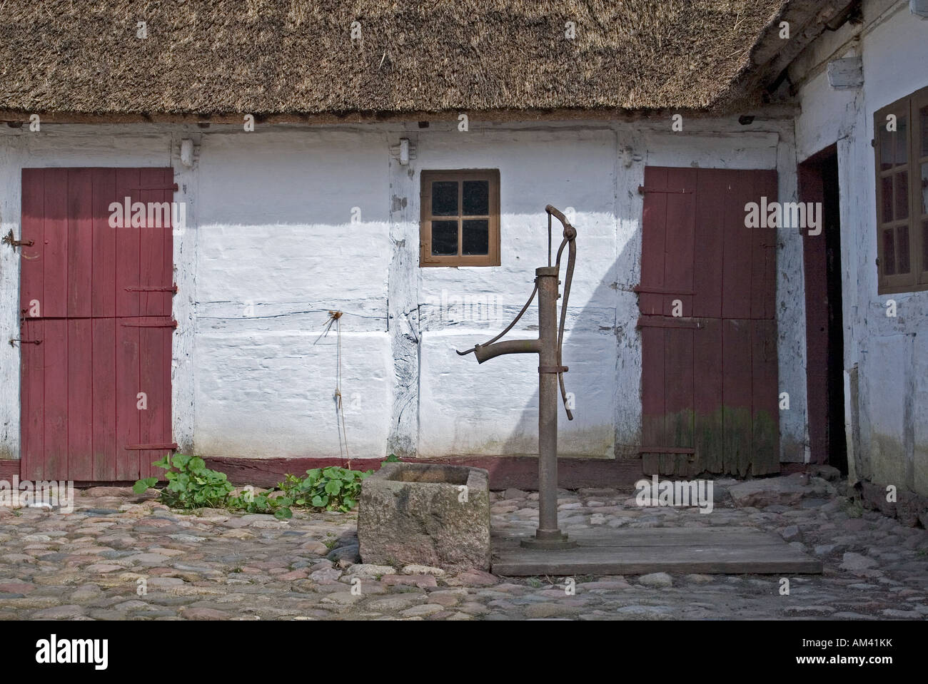 19th century Danish farm house The Funen Village Odense Denmark Stock ...