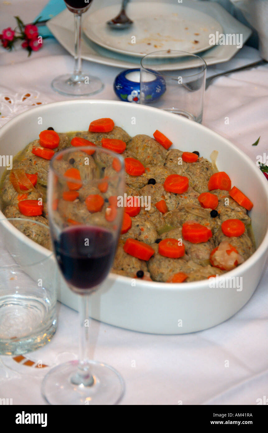 Gefilte Fish stuffed fish a traditional Jewish dish eaten mainly during ...