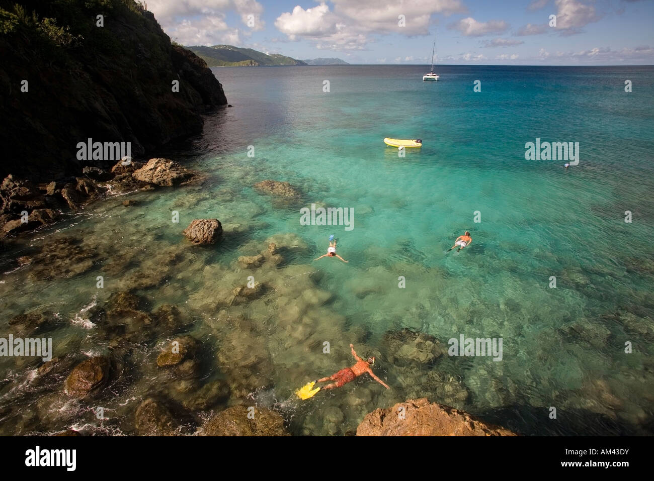 snorkeling in British Virgin Islands Stock Photo - Alamy