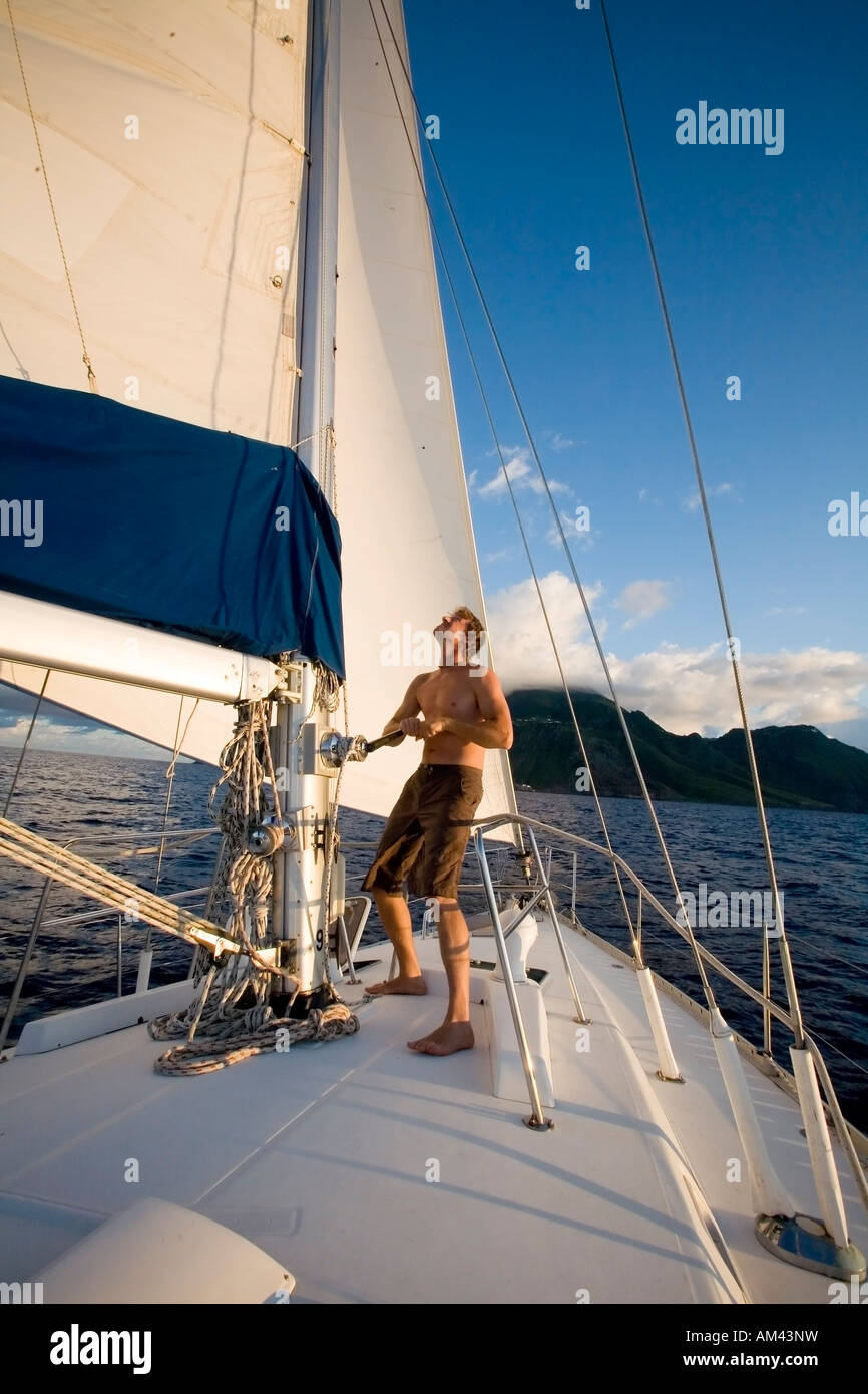 One Man Sailing Boats High Resolution Stock Photography and Images - Alamy