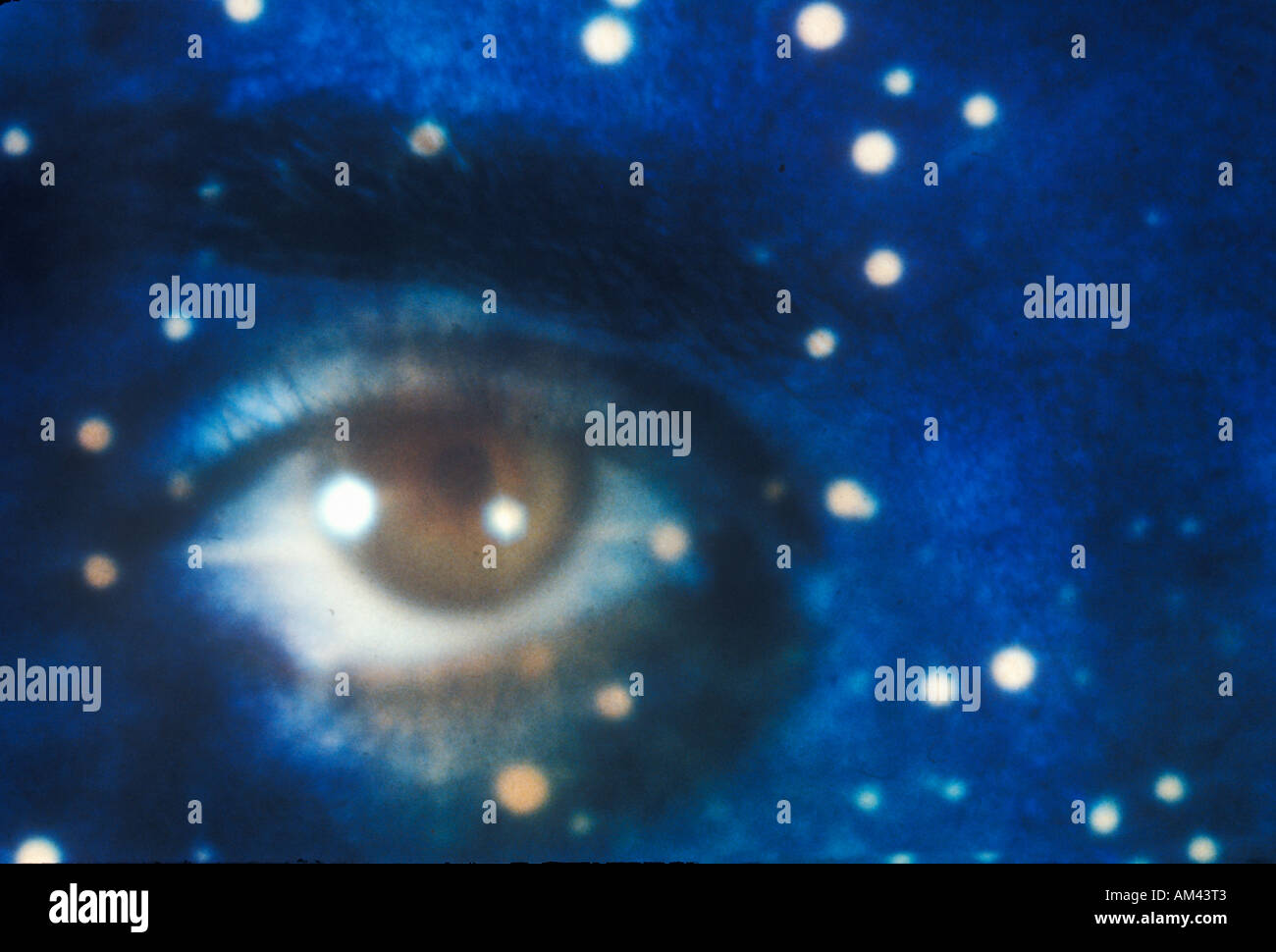Space special effects composite of an eye and starry sky Stock Photo ...