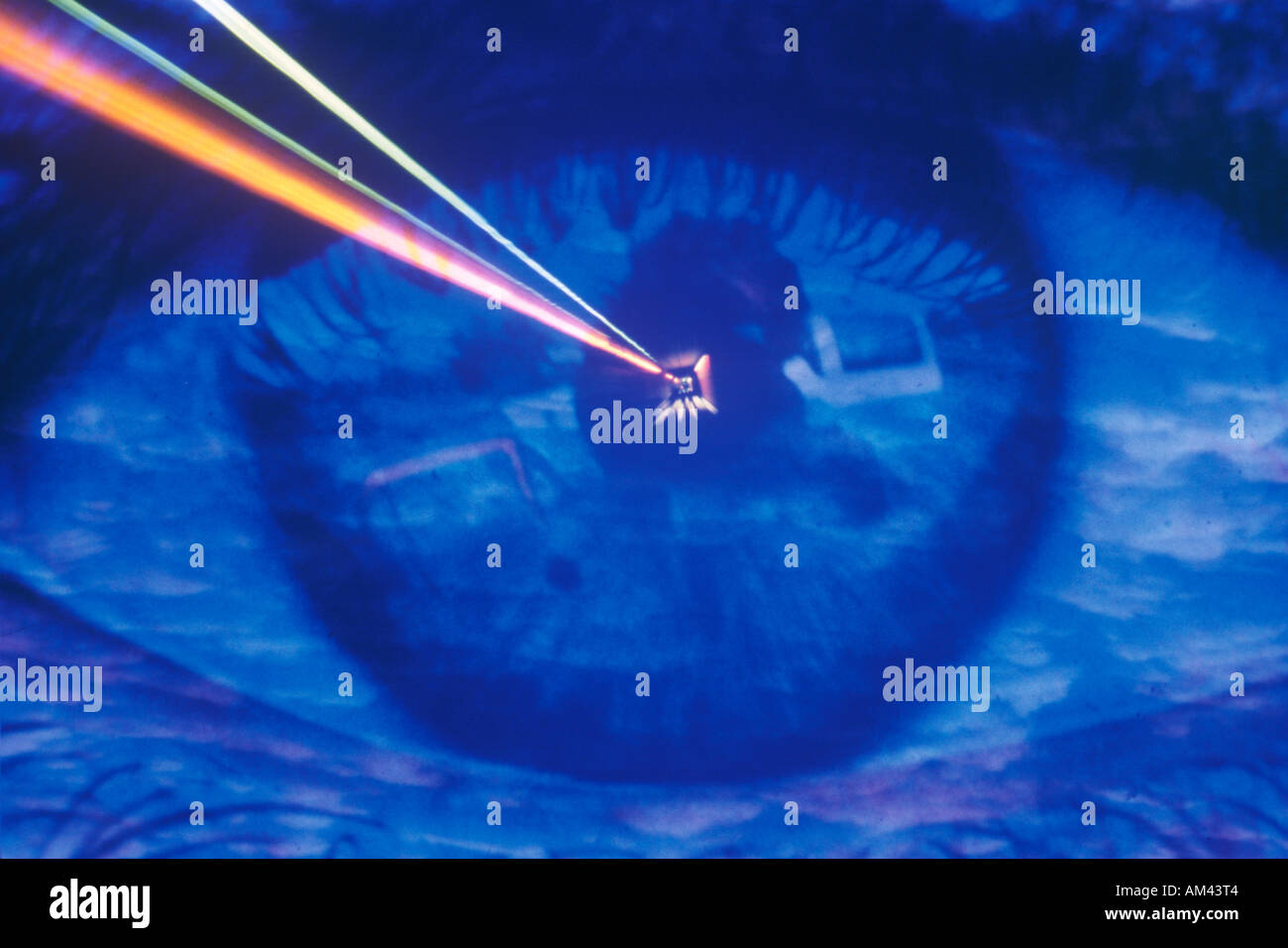 Space special effects composite of an eye emitting laser lights Stock ...