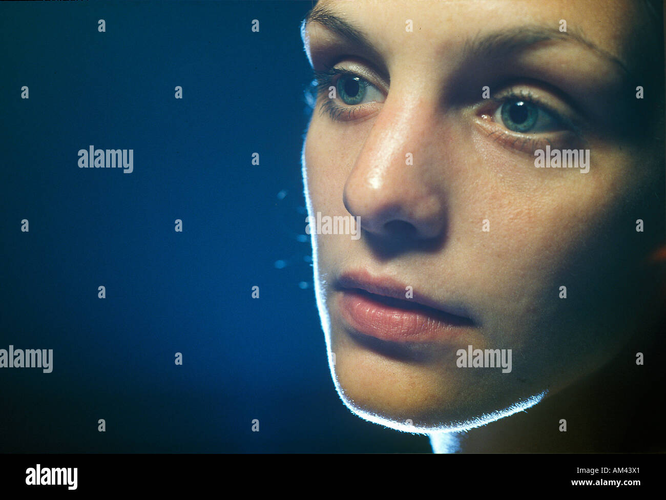 Close up on face woman hi-res stock photography and images - Alamy