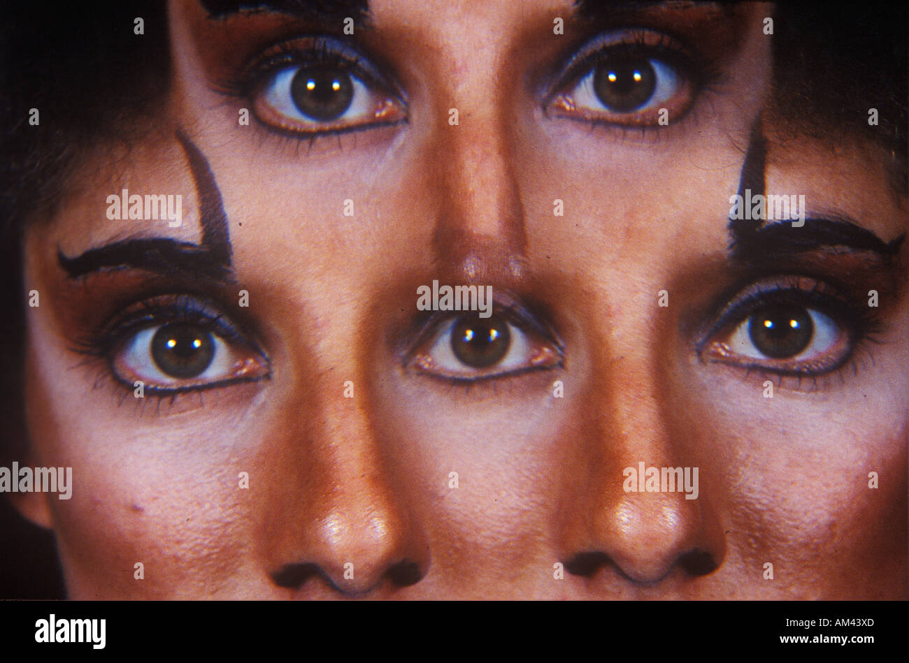 Special effects composite of several superimposed faces Stock Photo - Alamy