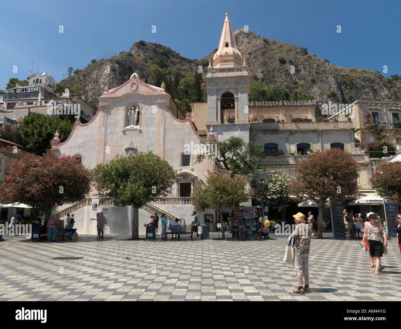 Taormina Sicily Italy Church of San Giuseppe Stock Photo - Alamy