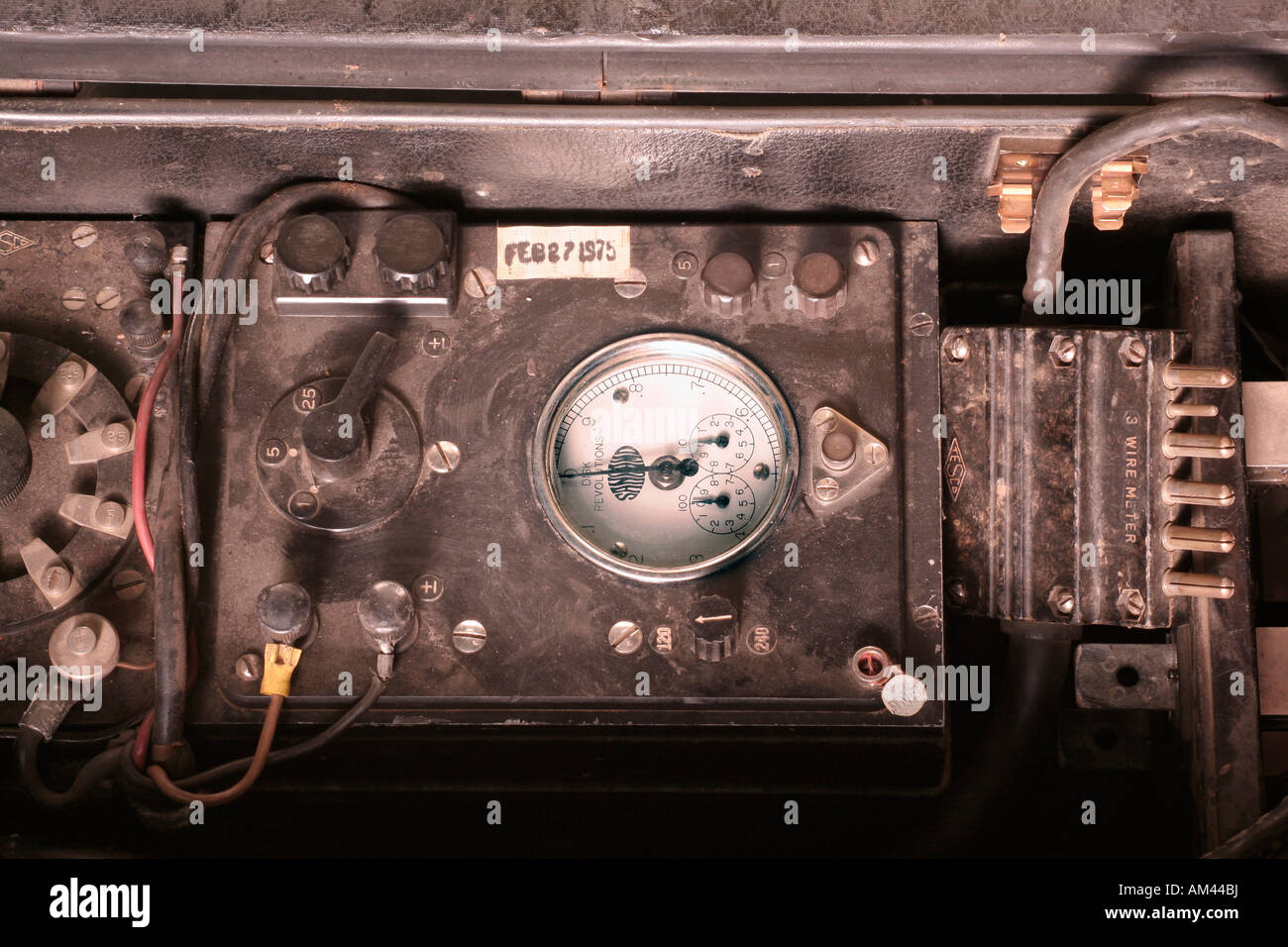 Antique Mains Electric Test Meter Stock Photo - Alamy
