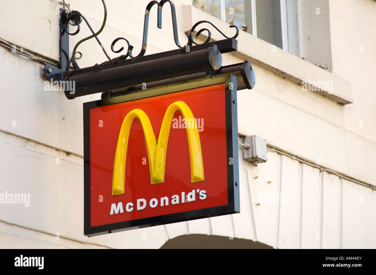 McDonalds sign outside shop Stock Photo - Alamy