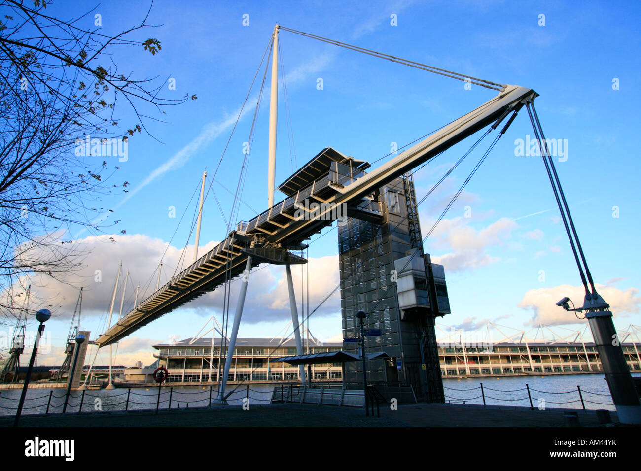 The Royal Victoria Dock Bridge is a signature high-level footbridge ...