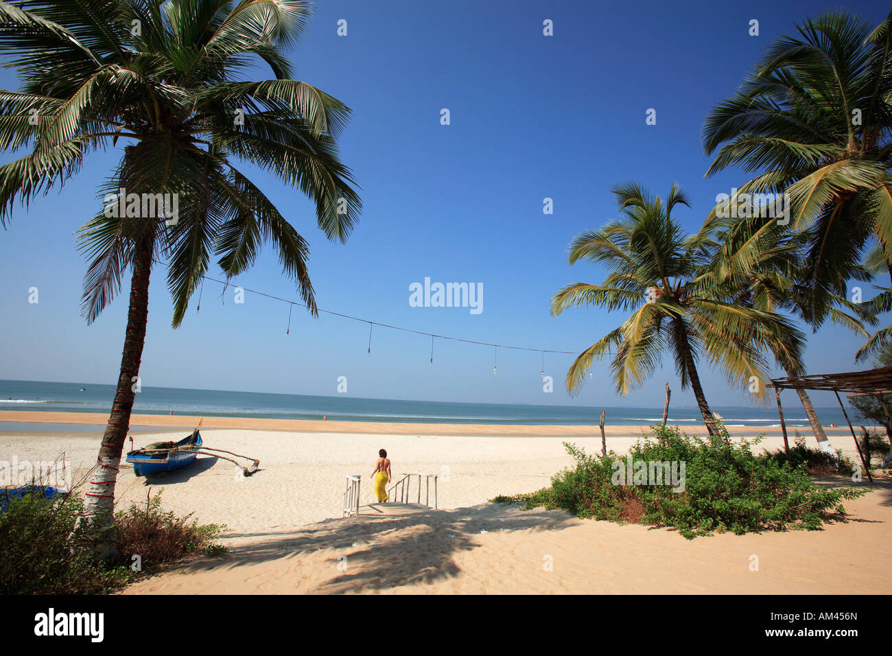 india south goa the view of utorda beach from zeebop s shack Stock ...