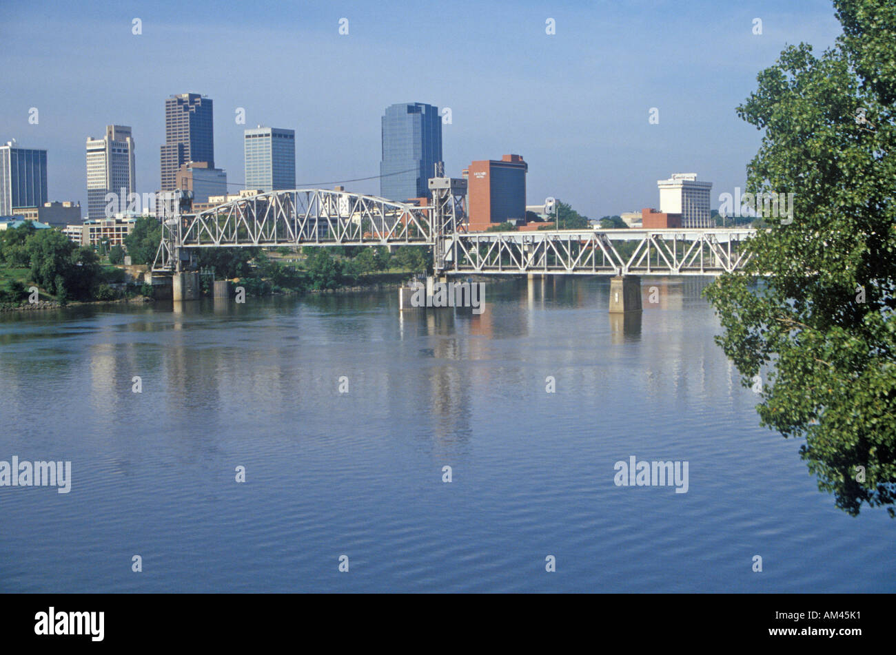 Little rock skyline with color buildings hi-res stock photography and ...