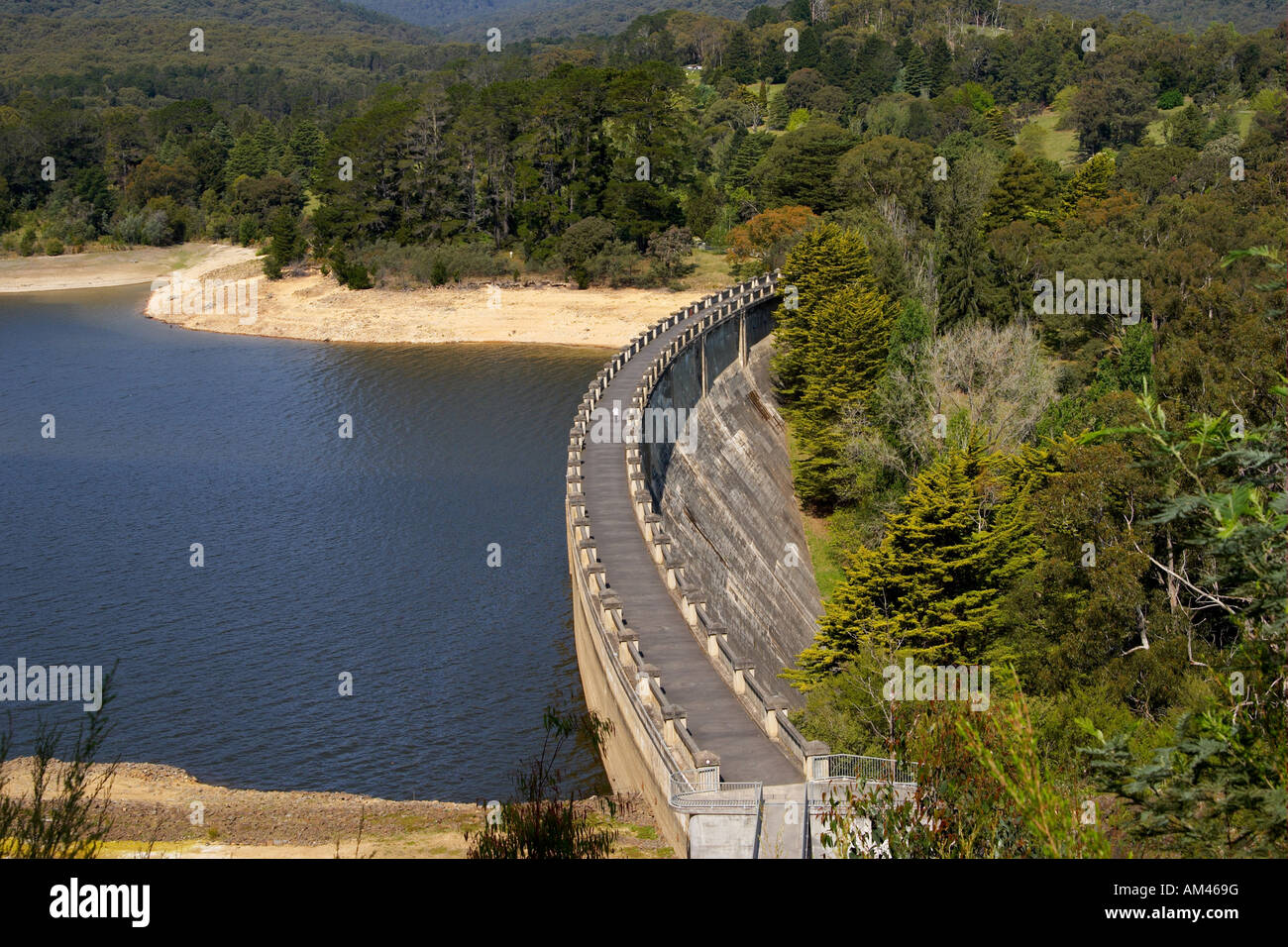 The Dam Wall at Maroondah Reservoir Stock Photo - Alamy