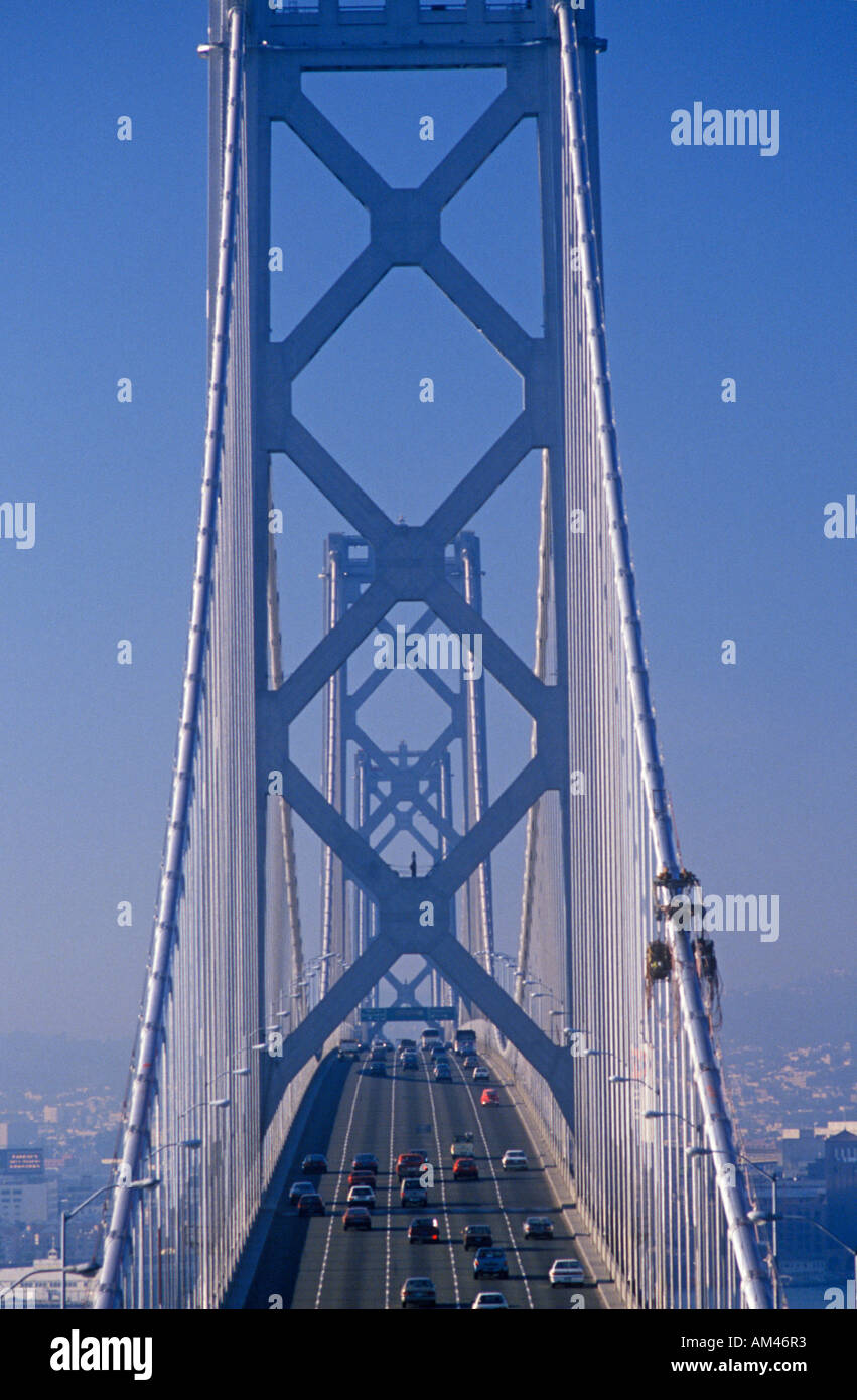 View of Bay Bridge as seen from Treasure Island California Stock Photo ...