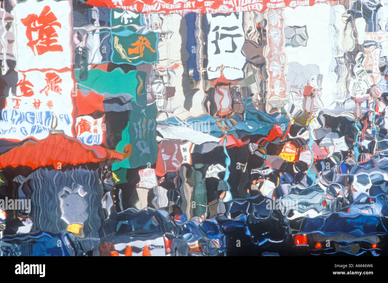 Photo Impressionism Effect Sunday morning in Chinatown San Francisco ...