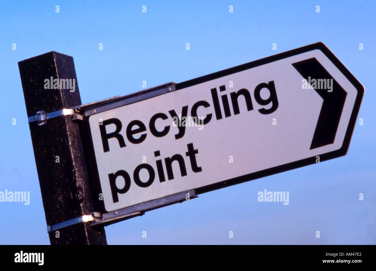 recycling point sign Stock Photo - Alamy