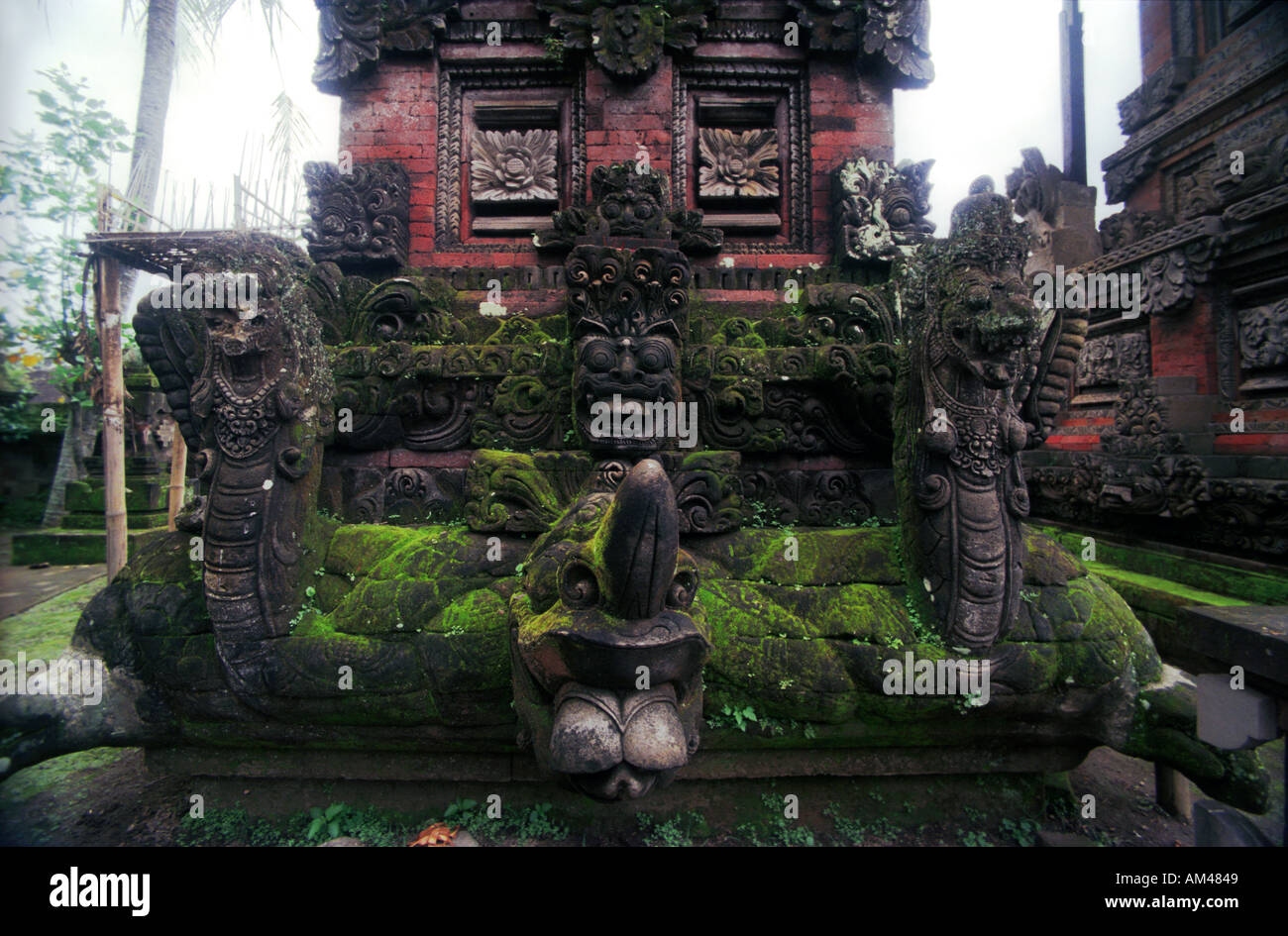 Typical architecture of ancient shrines in Bali Indonesia Stock Photo ...
