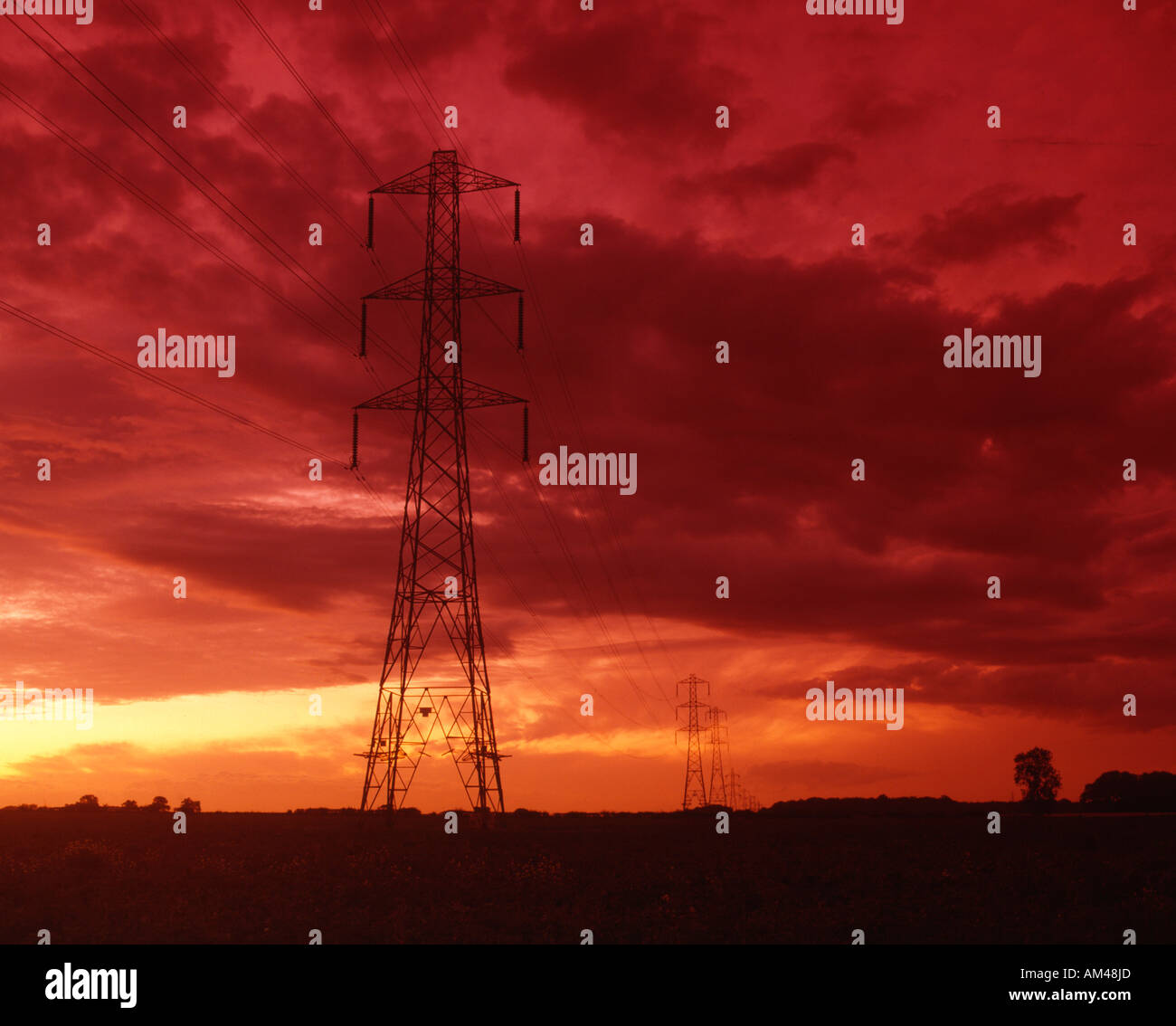 Pylon sunrise hi-res stock photography and images - Alamy