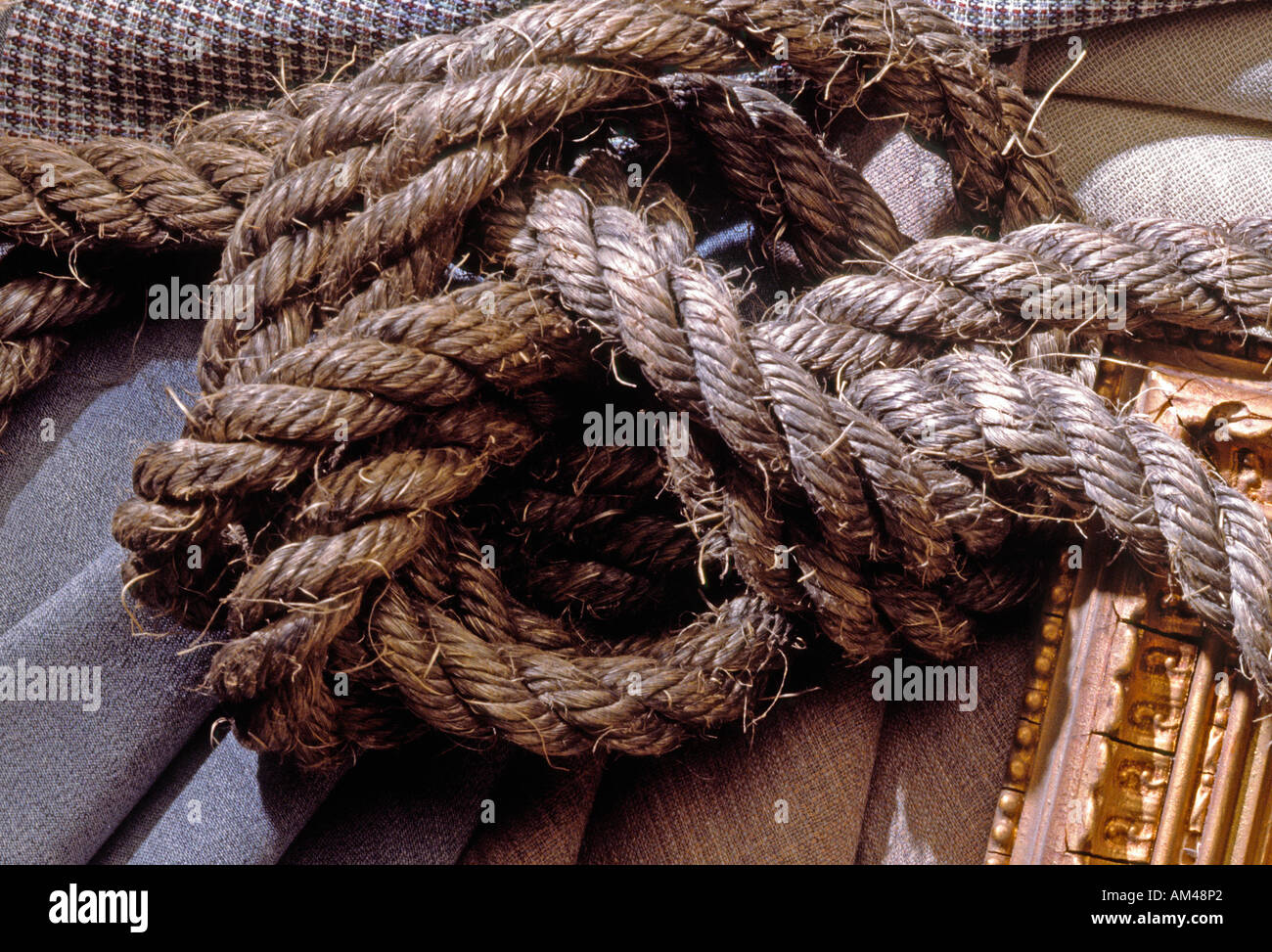 Old hessian ropes hi-res stock photography and images - Alamy