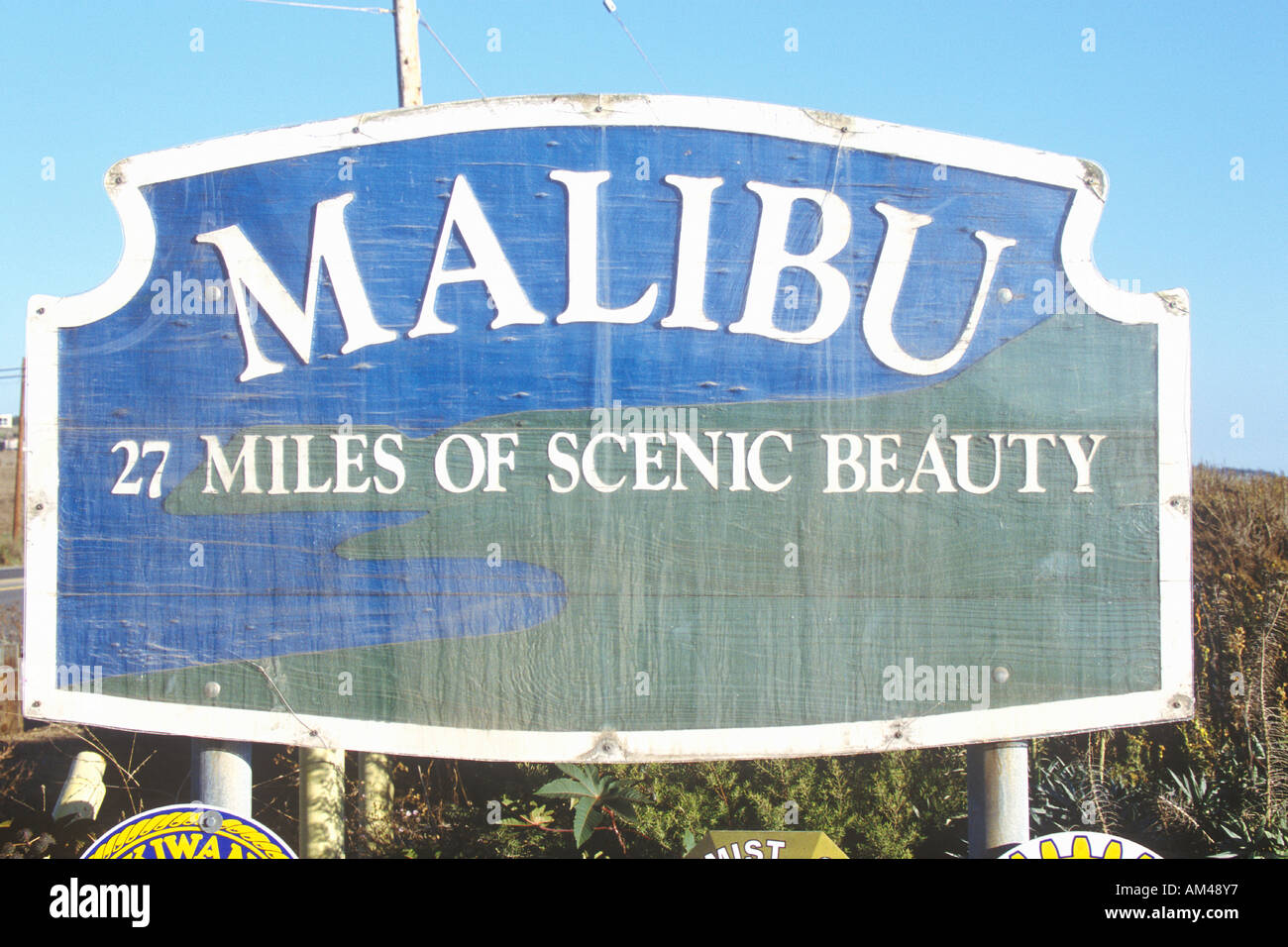 Malibu road sign hi-res stock photography and images - Alamy