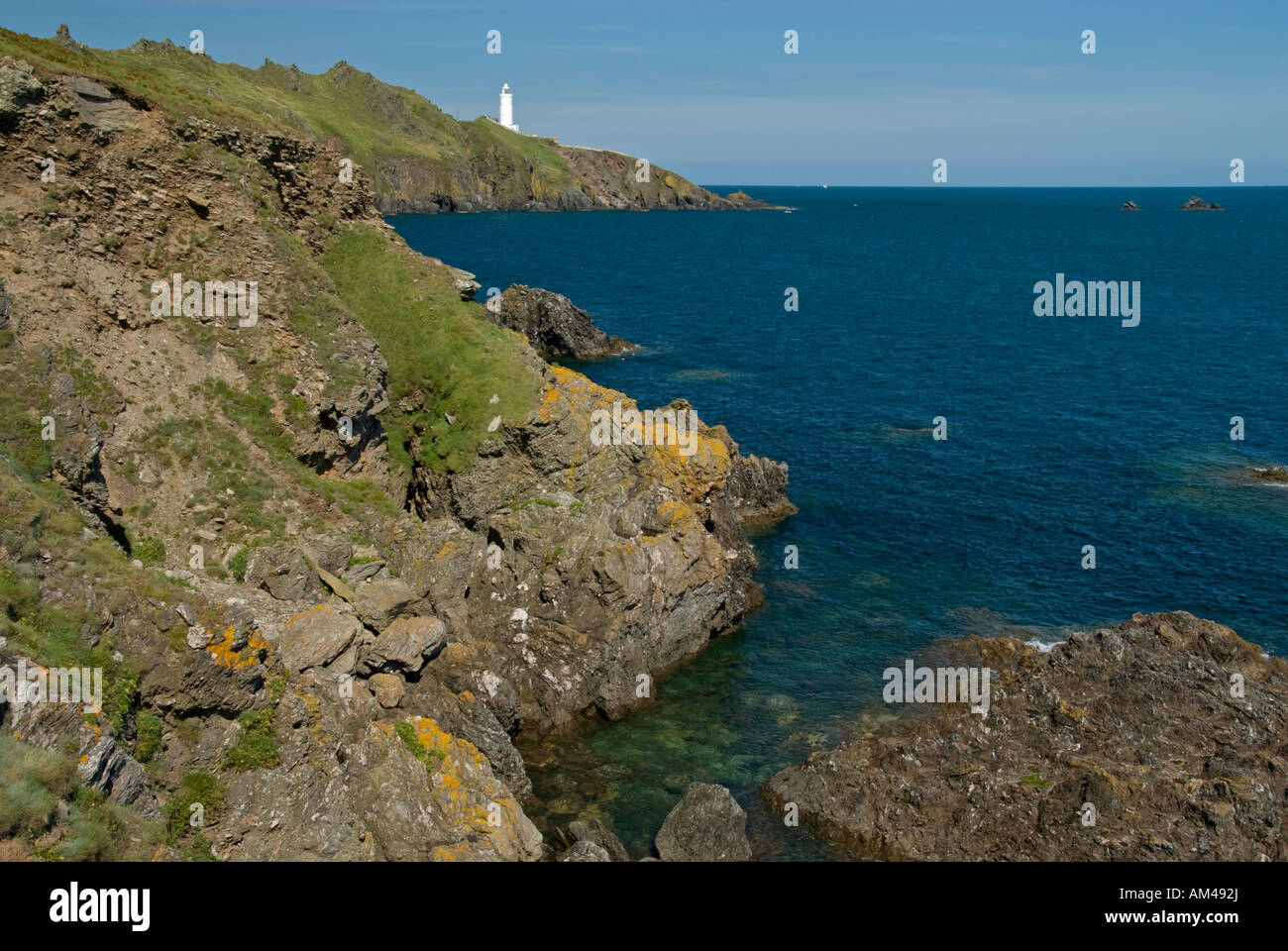 Start Point Lighthouse, South Devon, England Stock Photo - Alamy