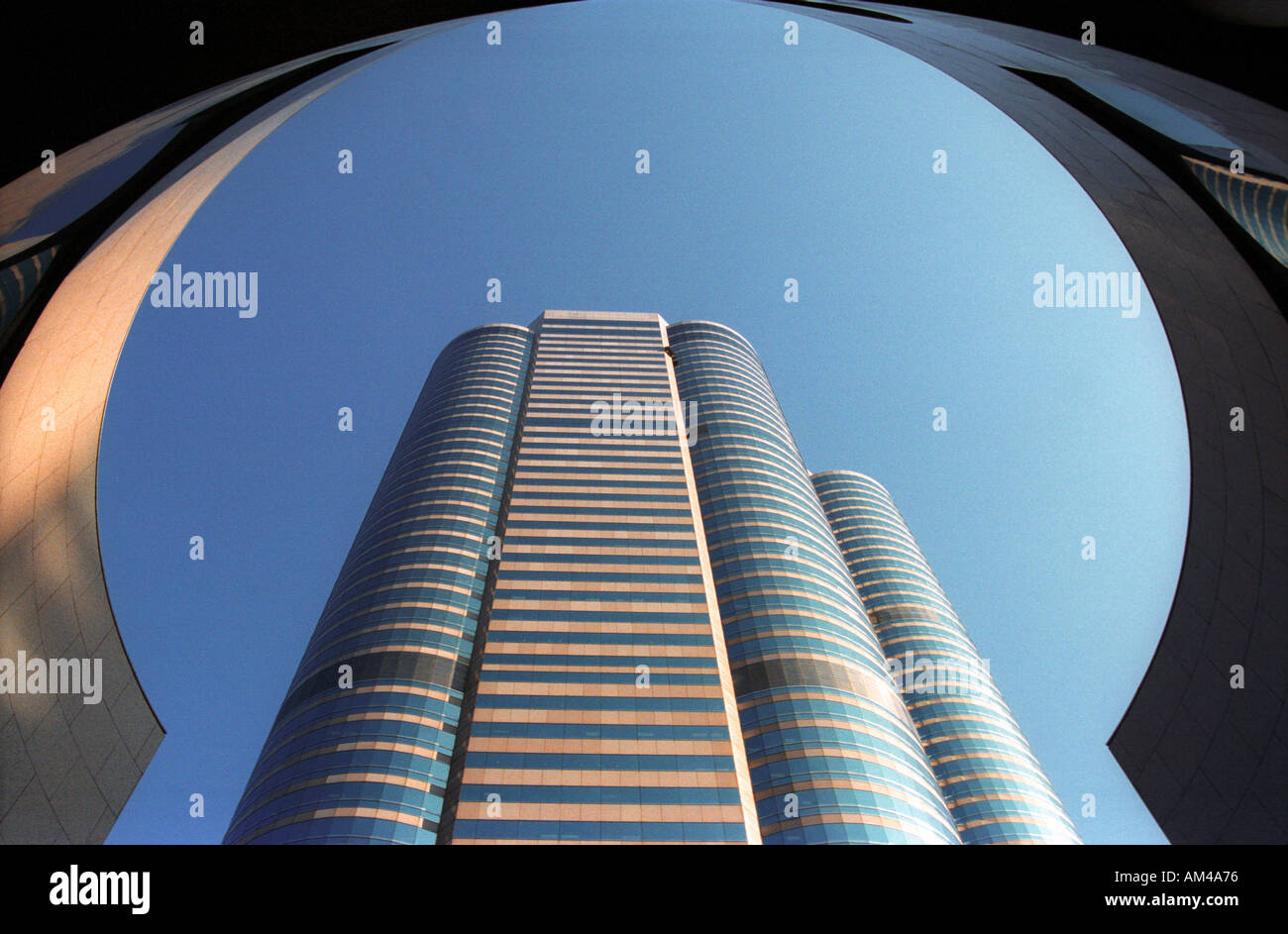 Keyhole view of the Exchange Square Tower in Hong Kong Stock Photo - Alamy