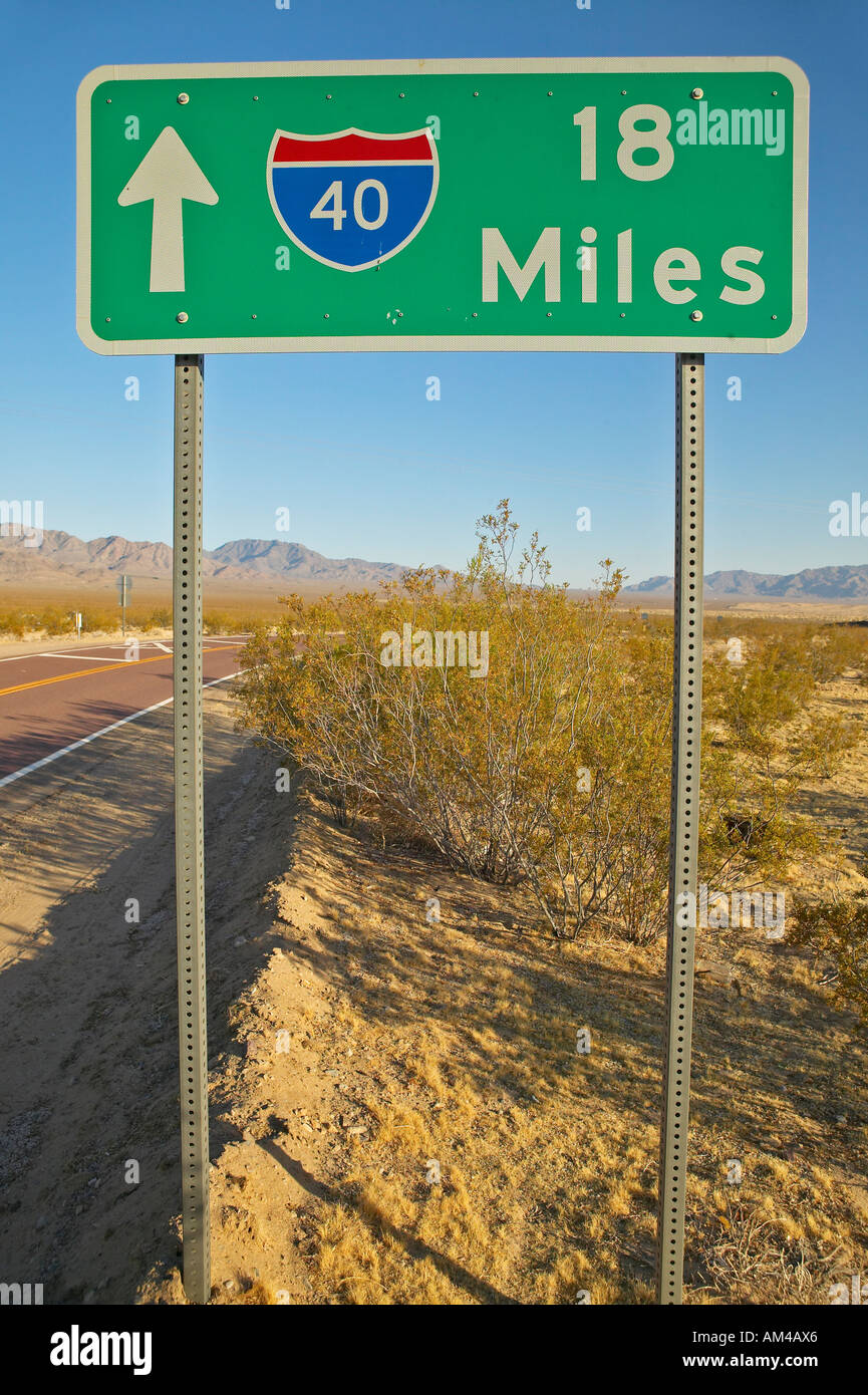 Interstate Highway sign for Interstate 15 in Southern California in ...