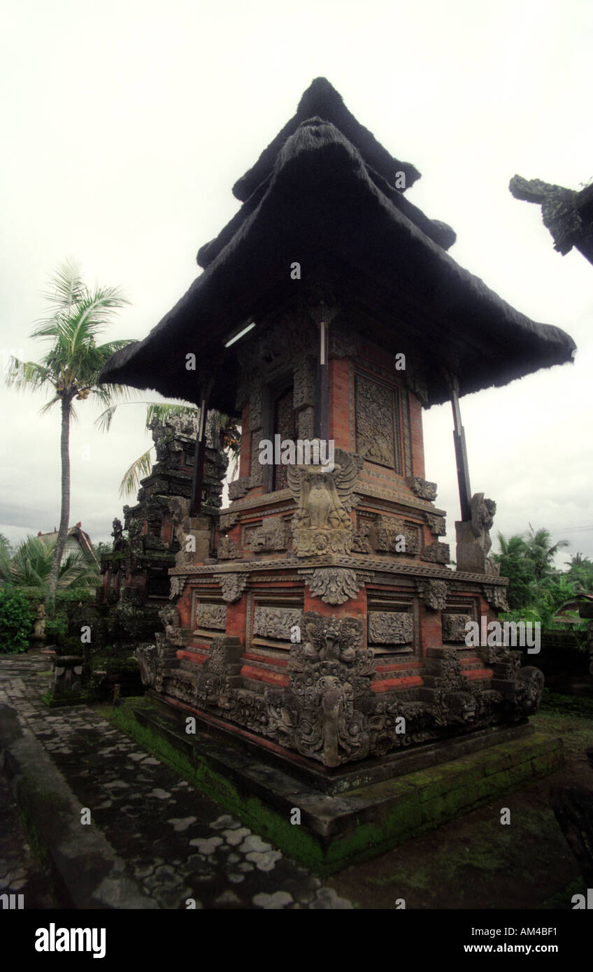 Typical architecture of ancient shrines in Bali Indonesia Stock Photo ...