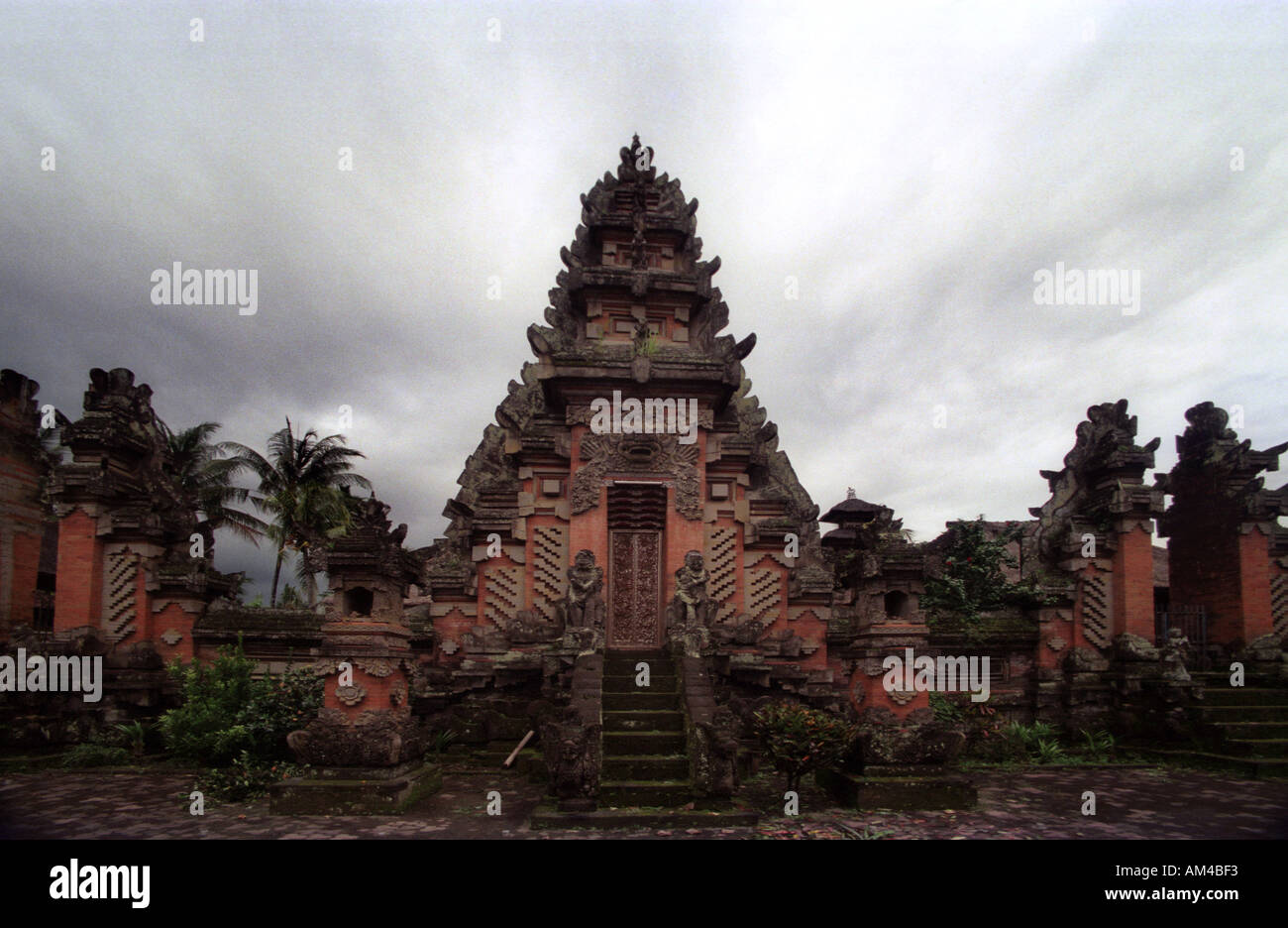 Typical architecture of ancient shrines in Bali Indonesia Stock Photo ...
