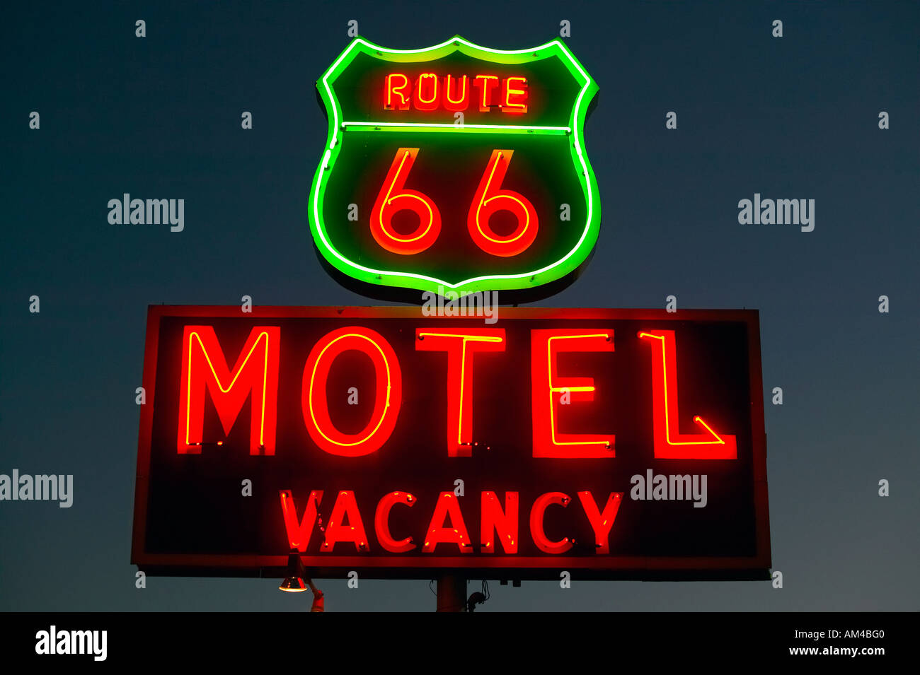 Route 66 Neon sign in Barstow California Stock Photo - Alamy