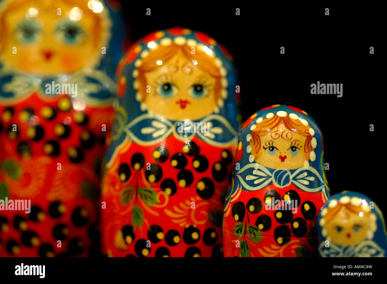 Asia, Russia. Typical Russian handicrafts. Traditional Matrushka ...