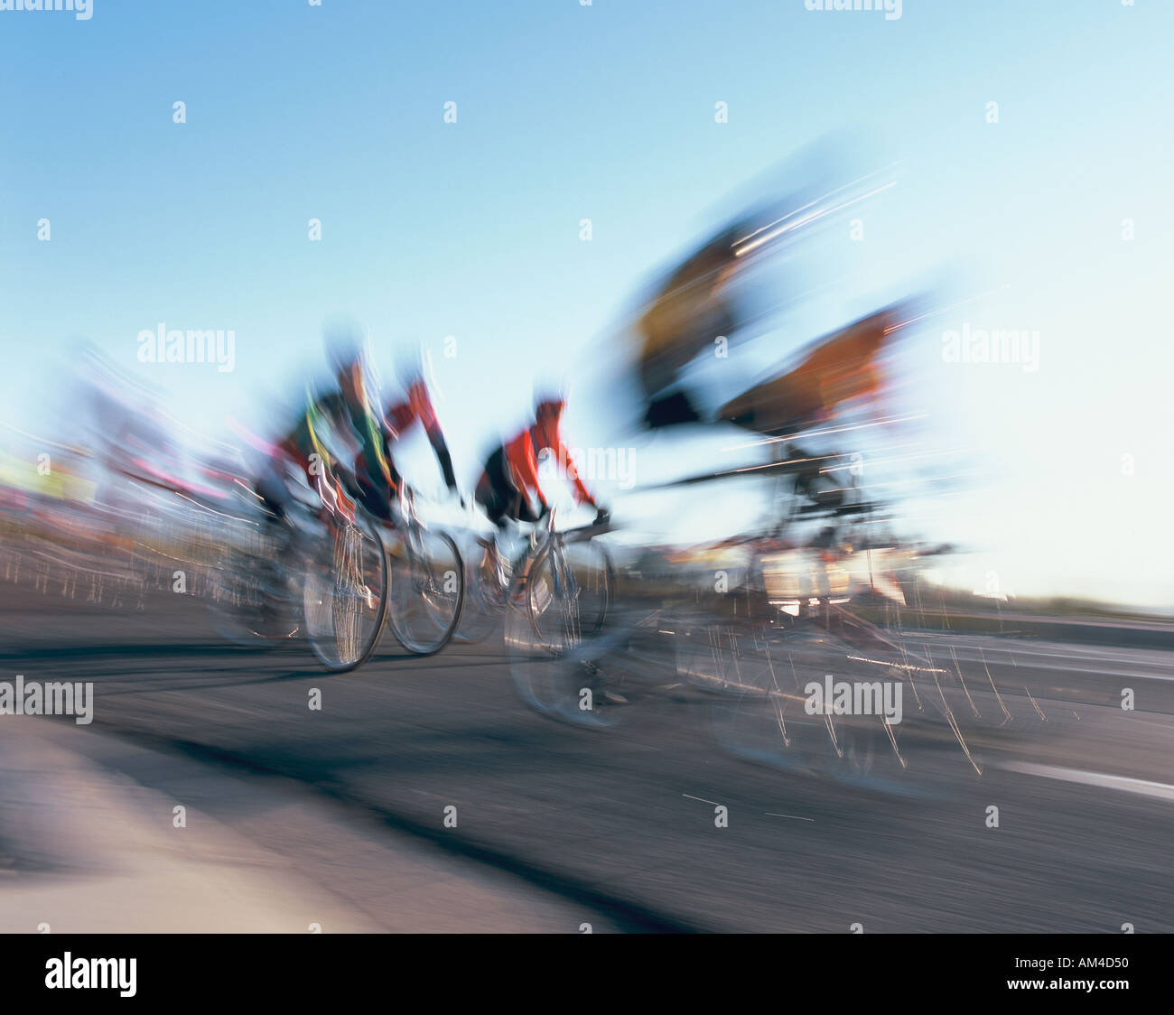 Bicycle Race taken with a slow shutter speed to capture motion Stock ...