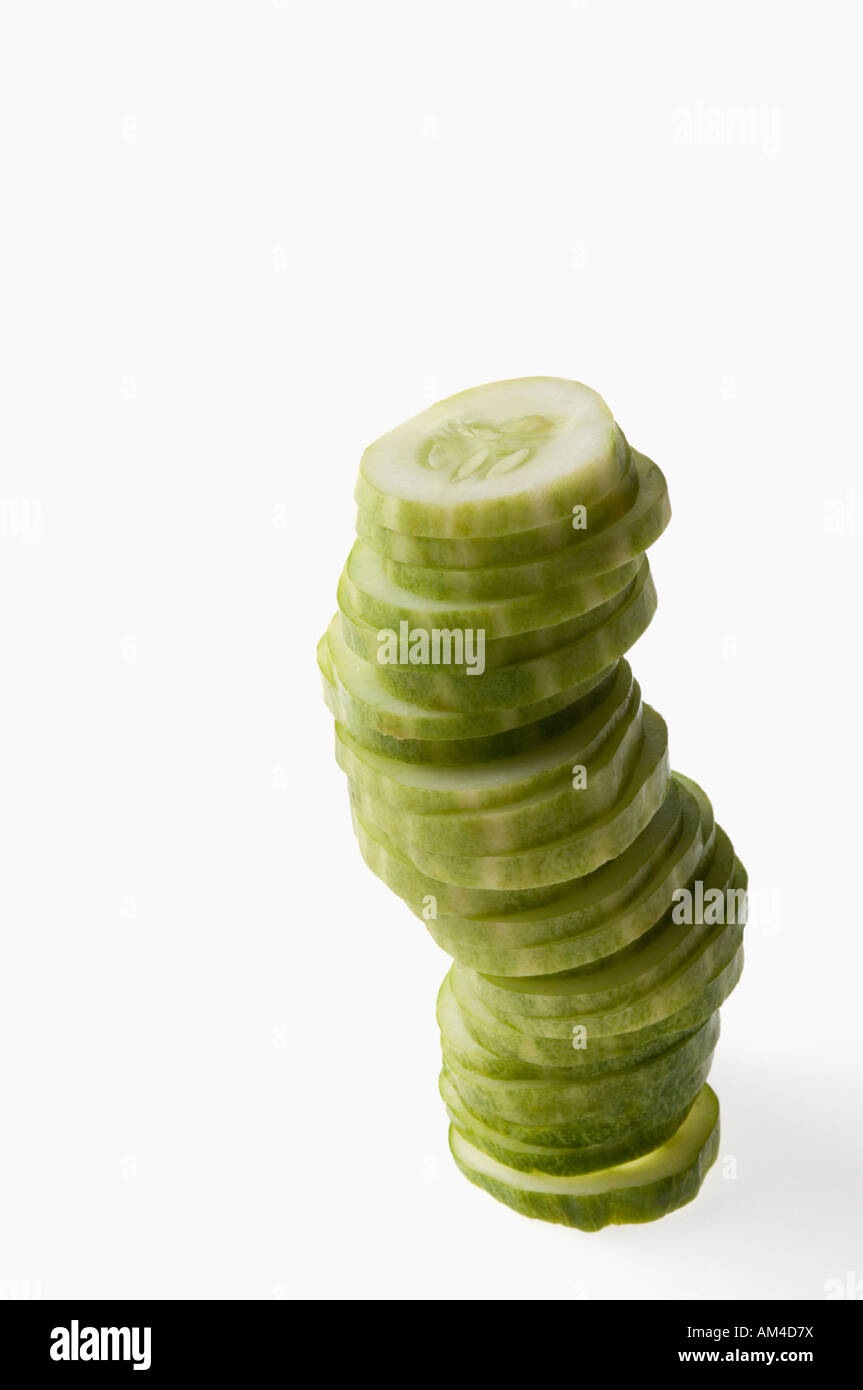 Close-up of a stack of cucumber slices Stock Photo - Alamy