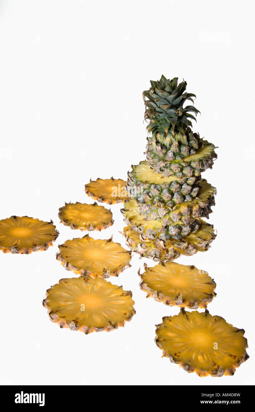 Close-up of pineapple slices Stock Photo - Alamy