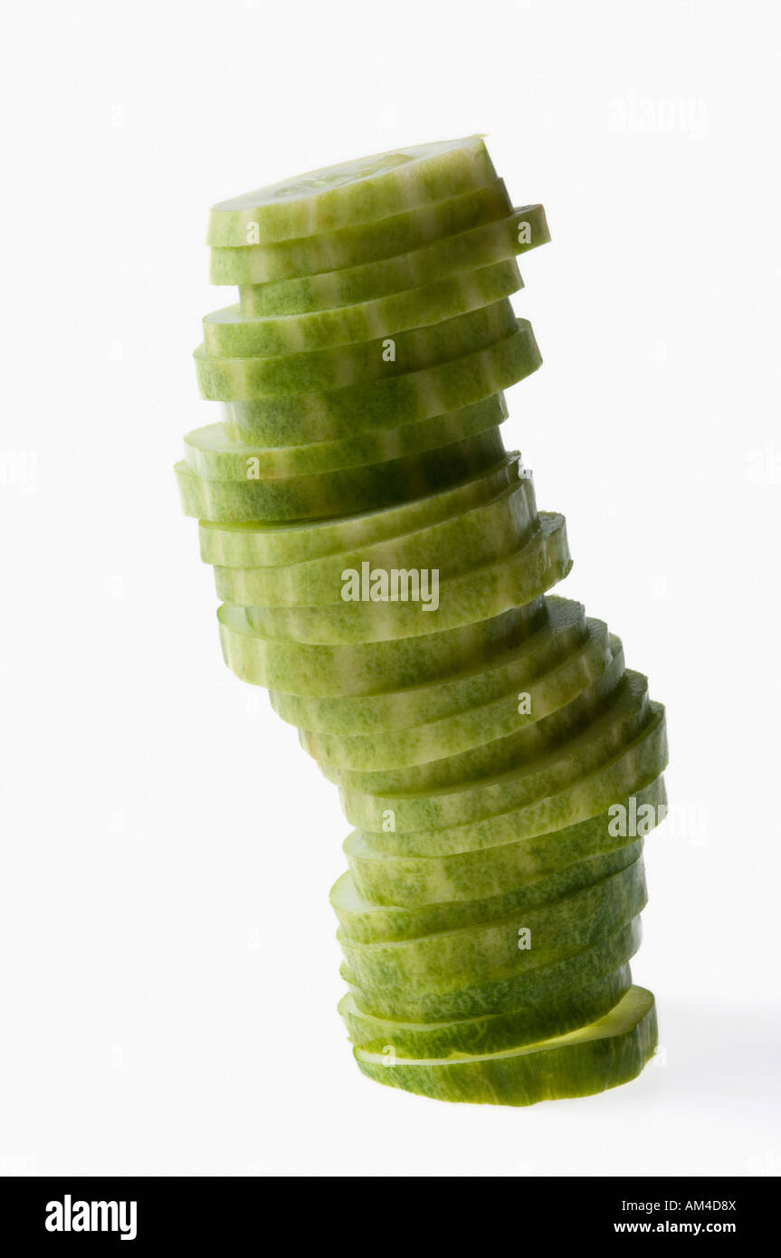 Close-up of a stack of cucumber slices Stock Photo - Alamy