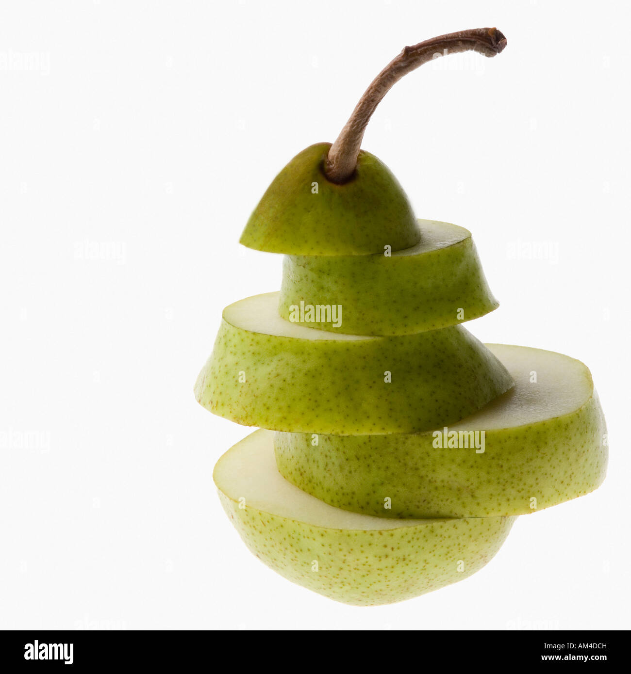 Close-up of a stack of sliced pear Stock Photo - Alamy