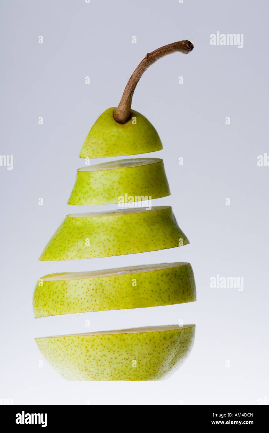 Close-up of sliced pear Stock Photo - Alamy