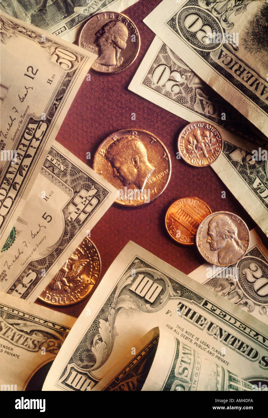 American coins and paper money hi-res stock photography and images - Alamy