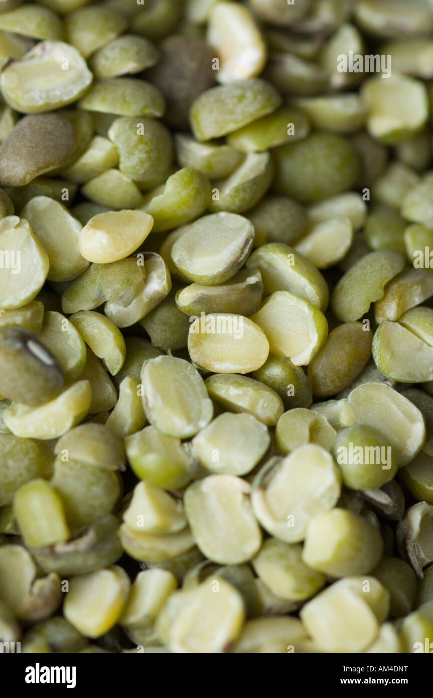 Close-up of Split Green grams Stock Photo - Alamy