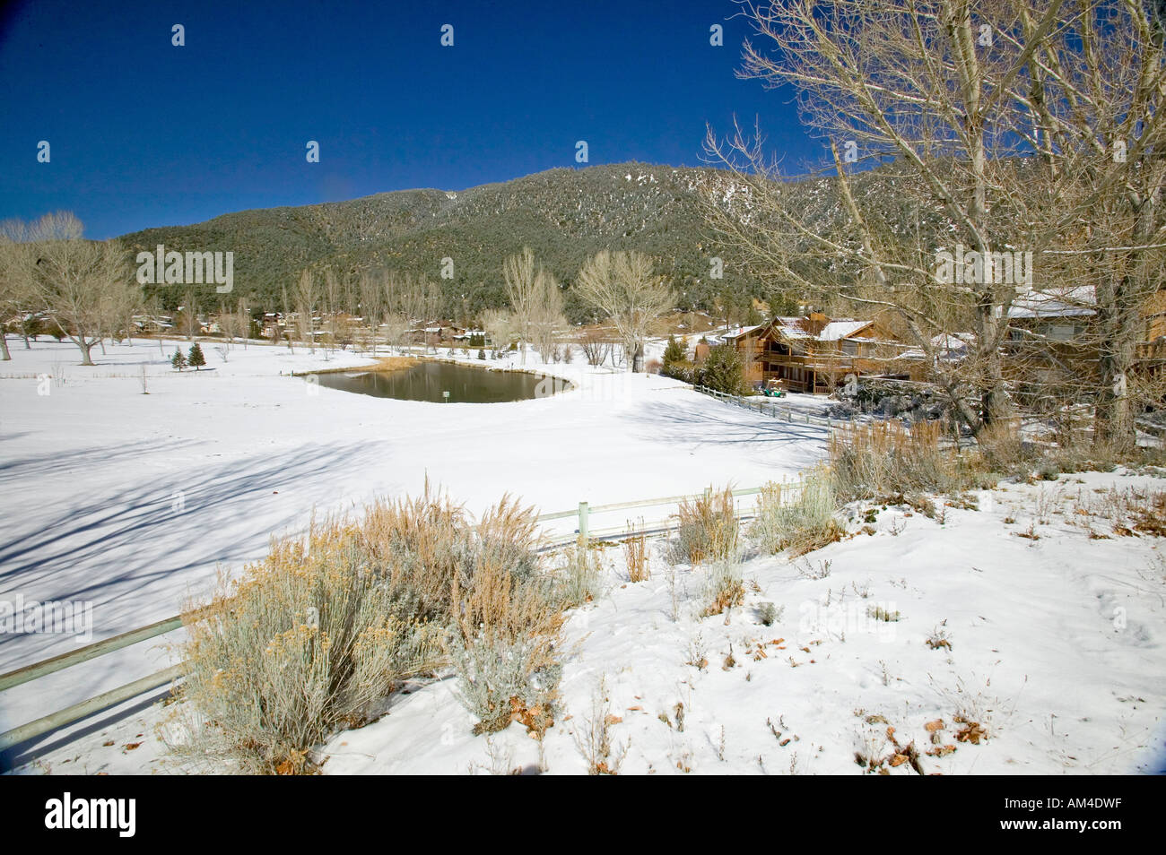 Snow on golf course in Pine Mountain Club Kern County Southern ...