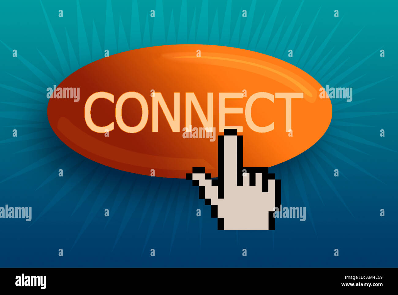 Connect button screen grab from a computer monitor Stock Photo - Alamy
