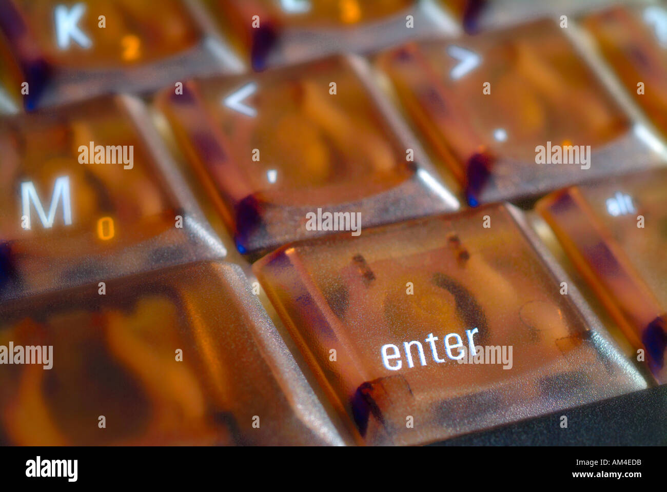 Enter key on a laptop computer keypad Stock Photo - Alamy