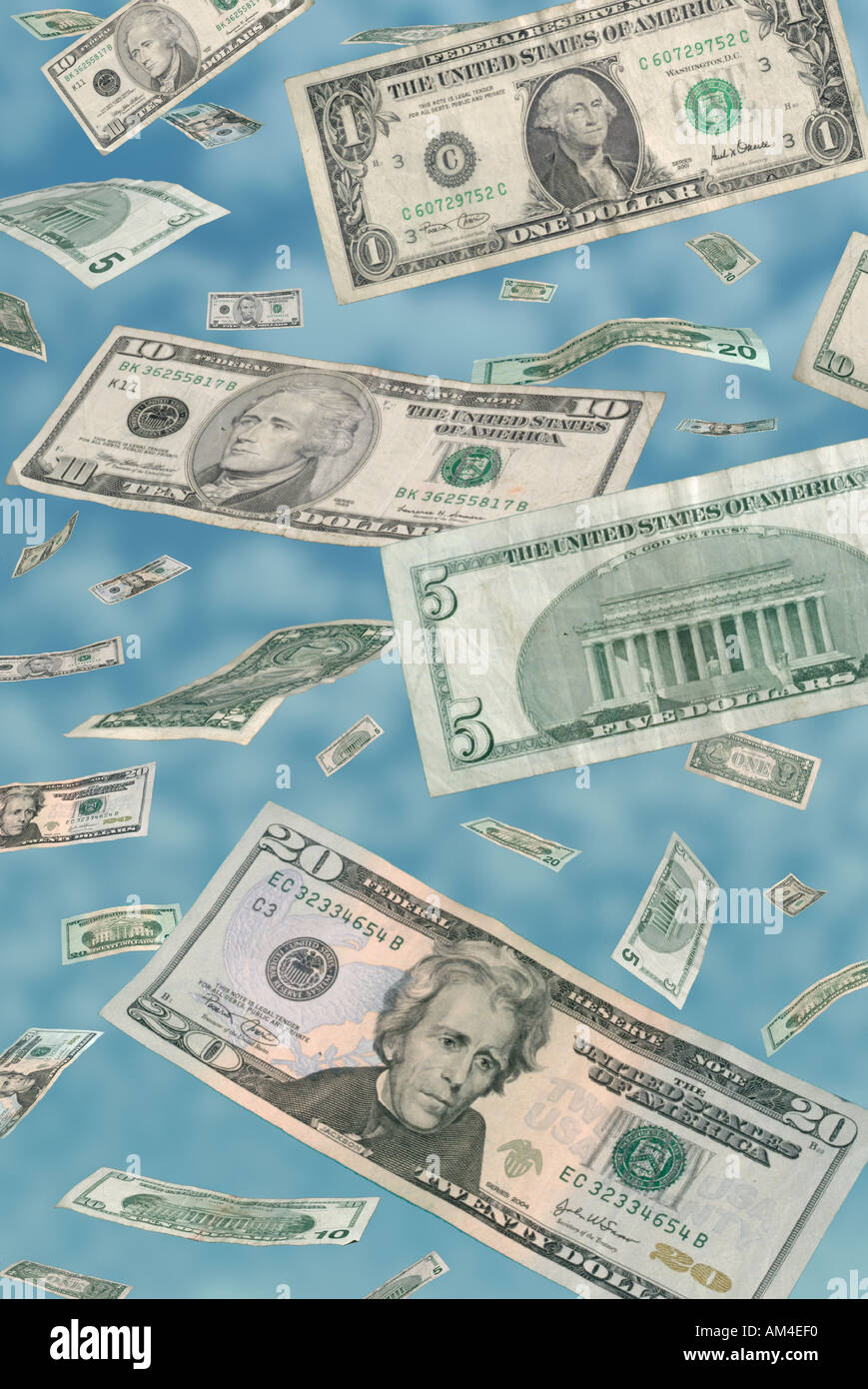 Money falling hi-res stock photography and images - Alamy